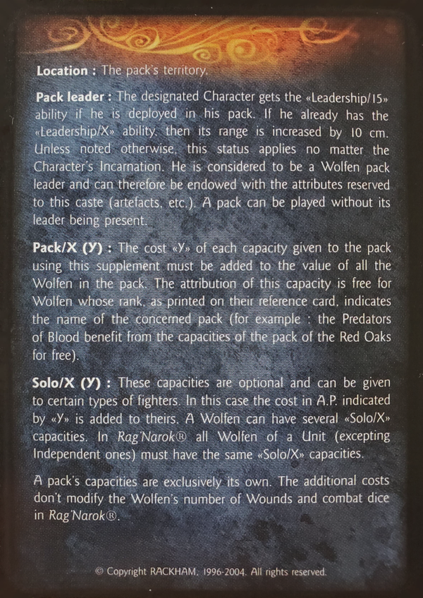 The Wolfen Packs - Confrontation.wiki